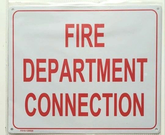 FIRE DEPARTMENT CONNECTION SIGN