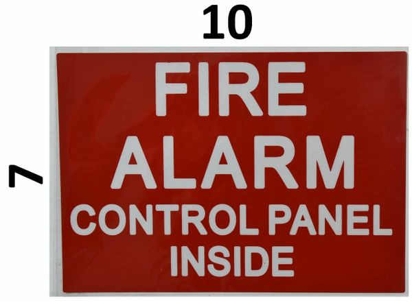FIRE ALARM CONTROL PANEL INSIDE Sign (Sticker)