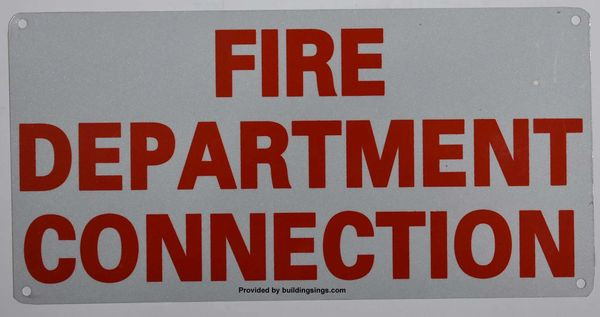 FIRE DEPARTMENT CONNECTION Sign