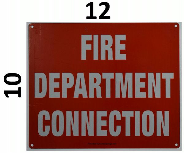 FIRE DEPARTMENT CONNECTION Sign