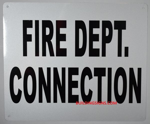 FIRE DEPARTMENT CONNECTION Sign