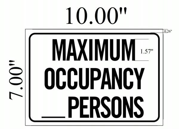 MAXIMUM OCCUPANCY Sign