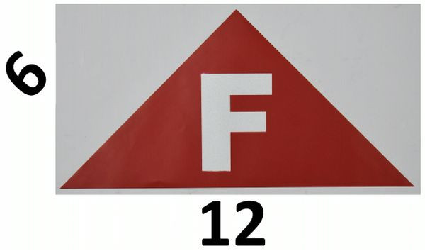 FLOOR TRUSS IDENTIFICATION Sign (STICKER TRIANGLE)