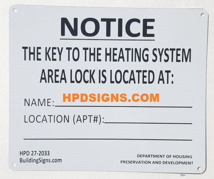 HPD required Signs Package- The Full signs Package