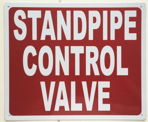 STANDPIPE CONTROL VALVE SIGN