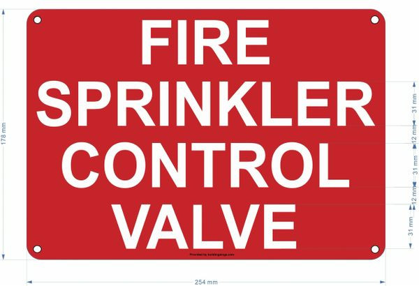 FIRE SPRINKLER CONTROL VALVE SIGN