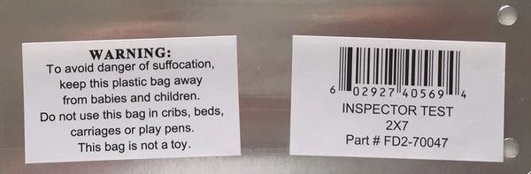 INSPECTORS TEST Sign