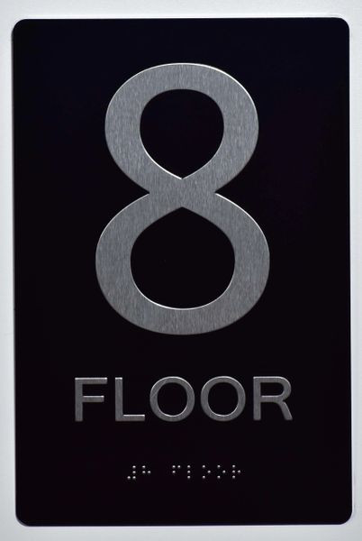 8th FLOOR SIGN ADA -Tactile Signs