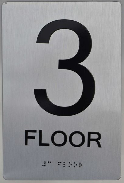 3rd FLOOR ADA Sign -Tactile Signs The sensation line
