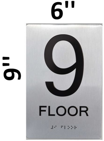 9th FLOOR ADA Sign -Tactile Signs The sensation line