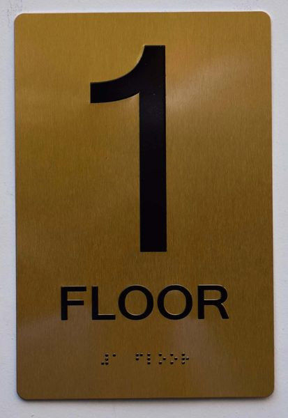 1ST FLOOR SIGN ADA Tactile Signs