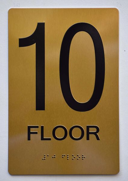 10th FLOOR Sign -Tactile Signs Tactile Signs