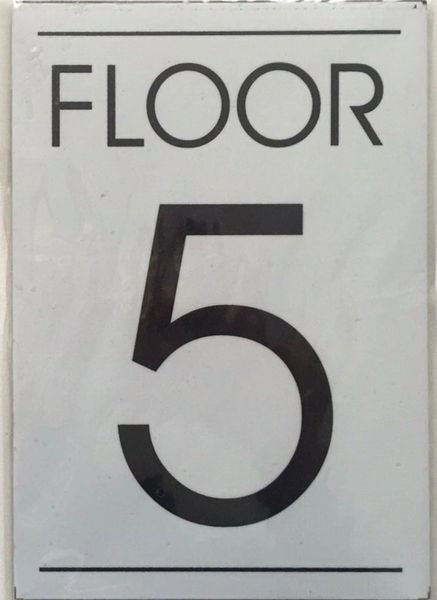 FLOOR NUMBER FIVE (5) Sign