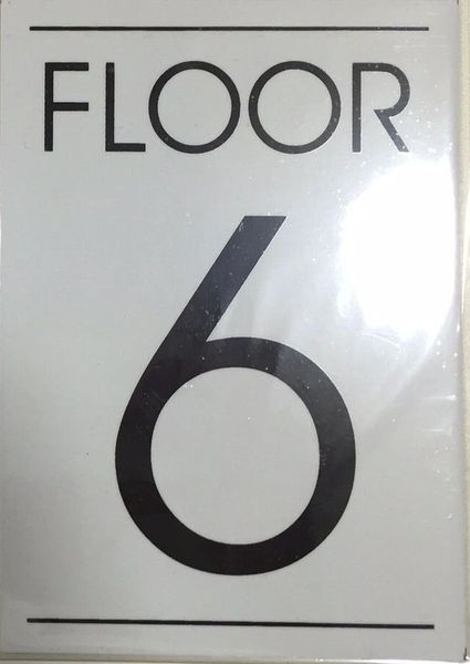 FLOOR NUMBER SIX (6) Sign
