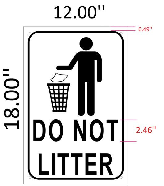 DO NOT LITTER SIGN
