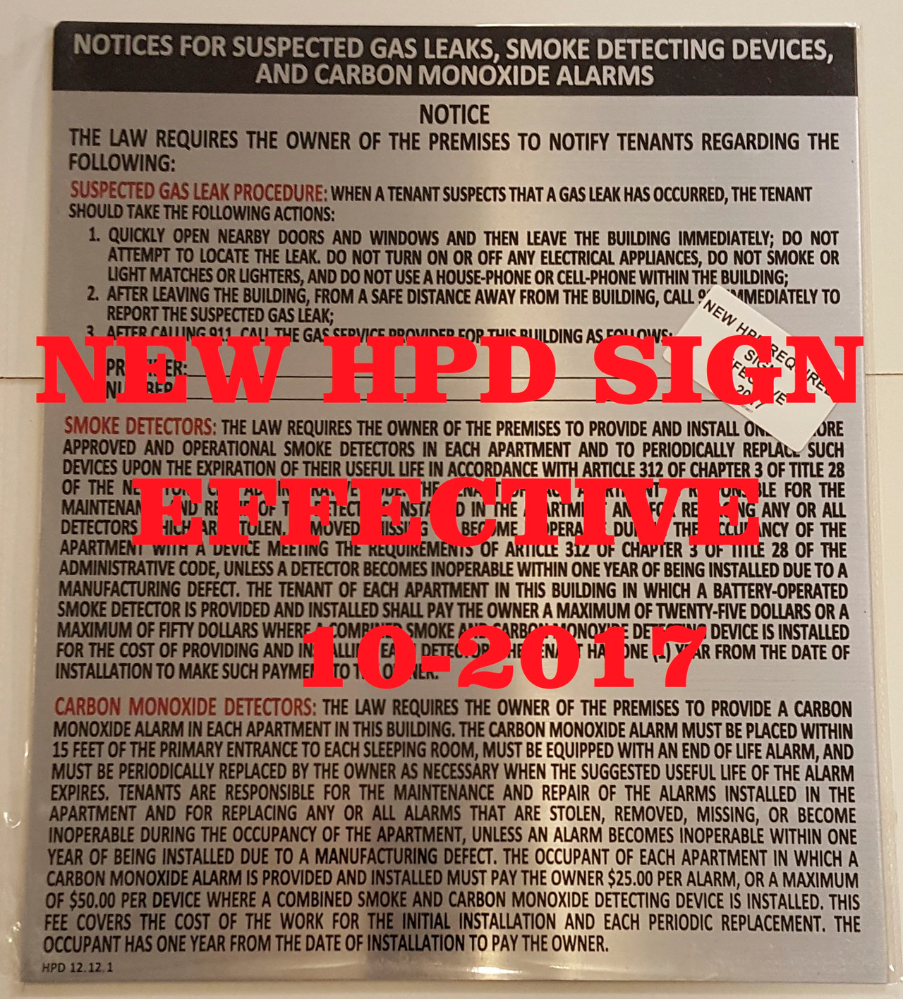 NYC HPD COMBINED NOTICE SIGN 12.12.1