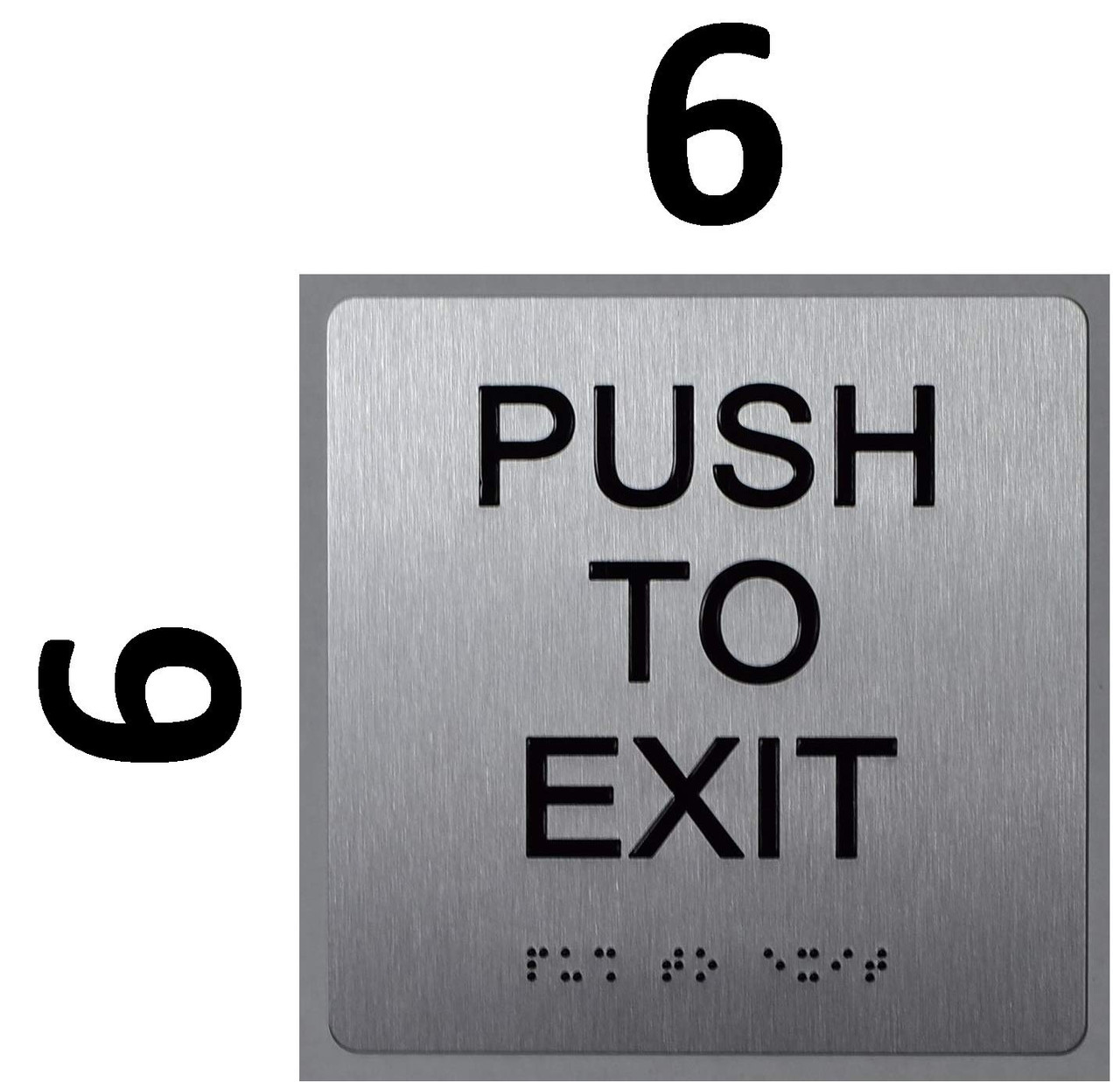 Push to EXIT Sign -Tactile Signs The Sensation line