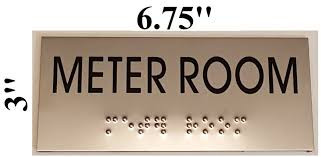 METER ROOM Sign -Tactile Signs Tactile Signs BRAILLE-( Heavy Duty ...