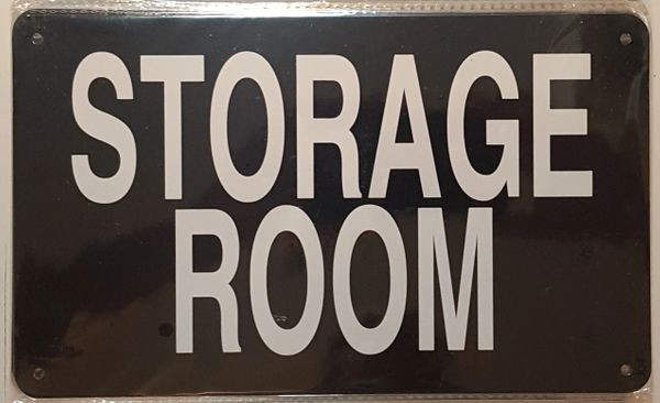STORAGE ROOM SIGN BLACK