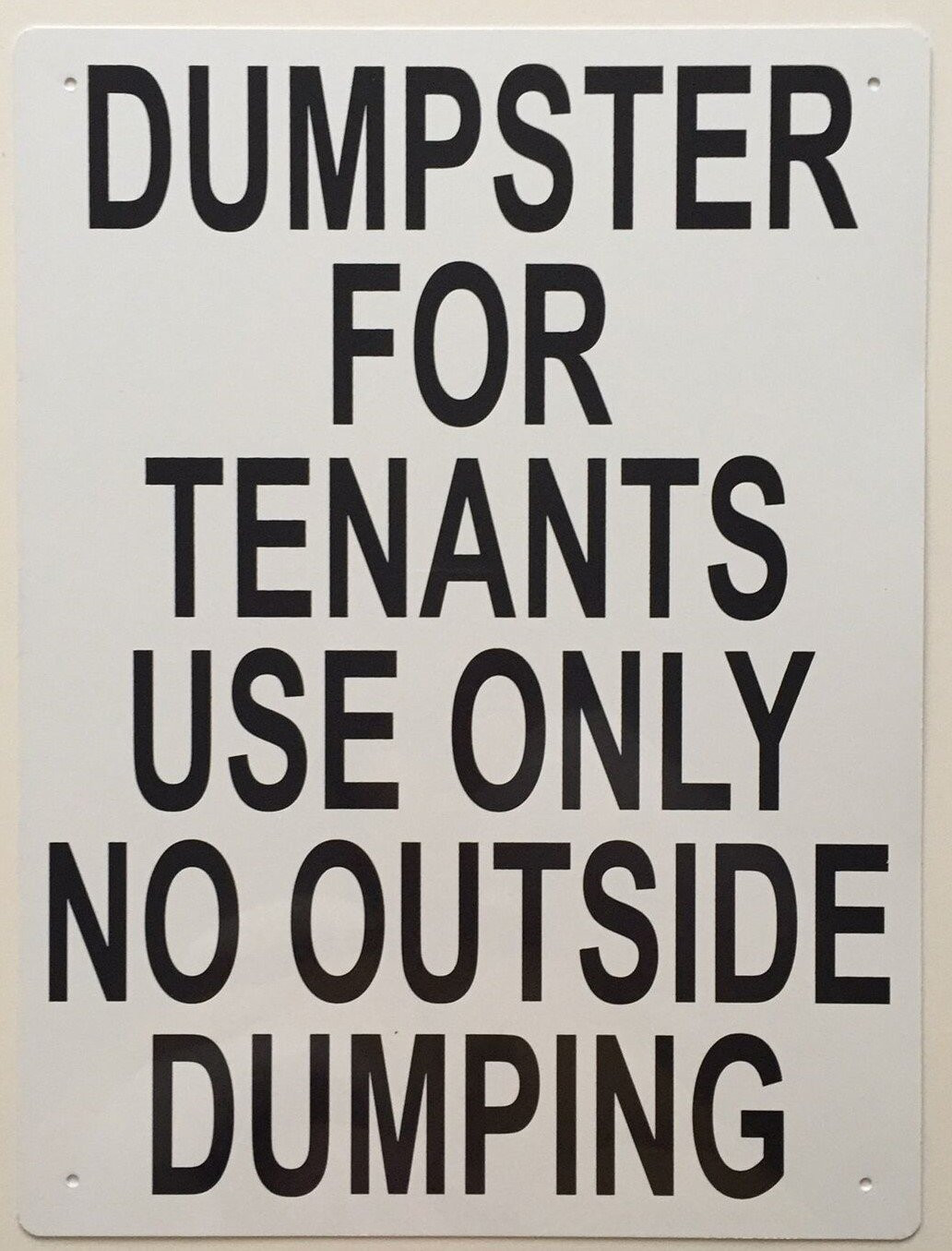 Dumpster signs