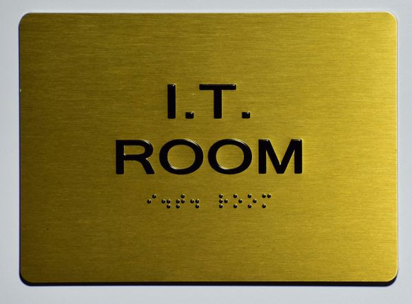 IT ROOM Sign -Tactile Signs Tactile Signs