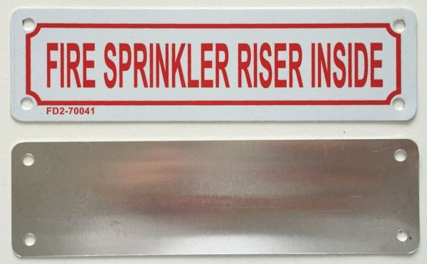 FIRE SPRINKLER RISER INSIDE SIGN