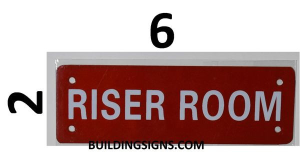 Riser Room Sign (Aluminium Reflective !!!, RED)