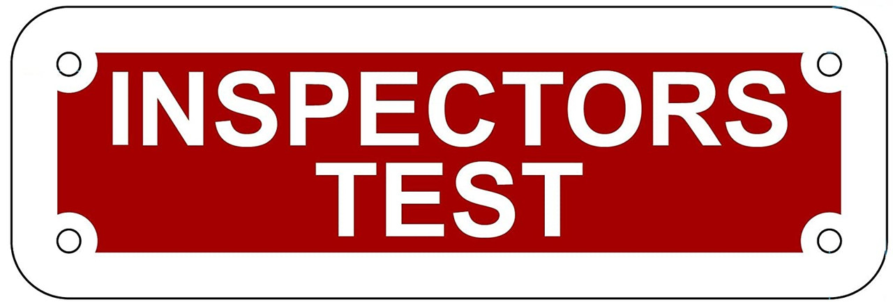 TEST AND DRAIN Sign