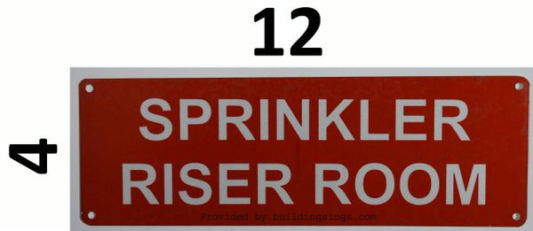 SPRINKLER RISER ROOM SIGN