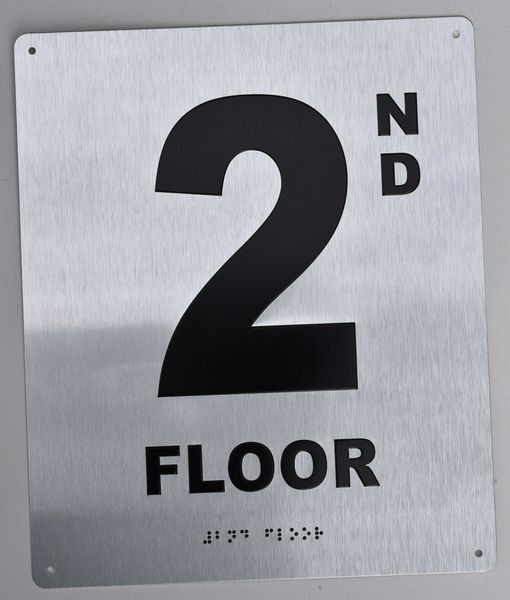 2ND Floor Sign -Tactile Signs Tactile Signs Floor Number Sign -Tactile ...