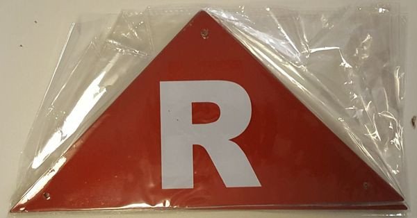ROOF TRUSS IDENTIFICATION SIGN- REFLECTIVE !!! (ALUMINUM SIGNS ) (Red)