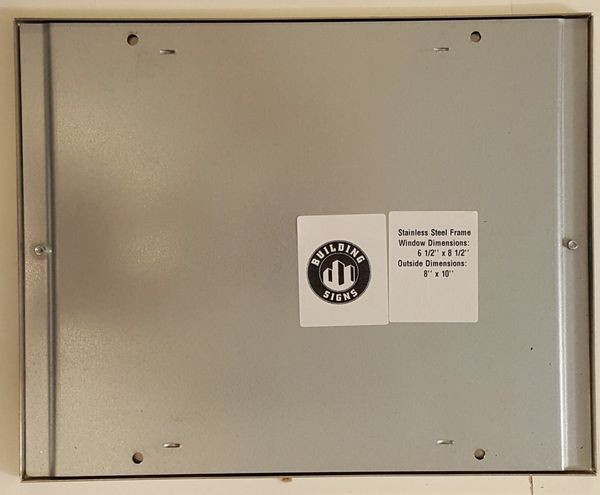 Elevator Permit Frame Stainless Steel