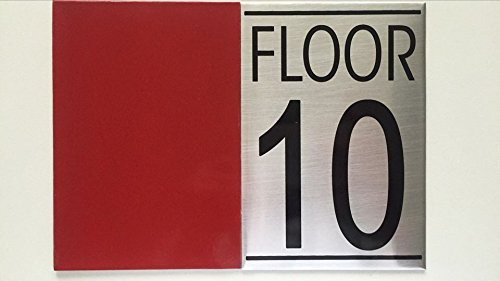FLOOR TEN 10 SIGN -Delicato line