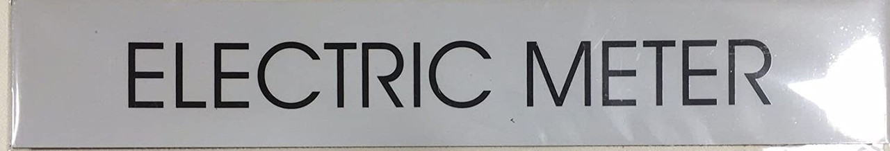 ELECTRIC METER SIGN (WHITE,)
