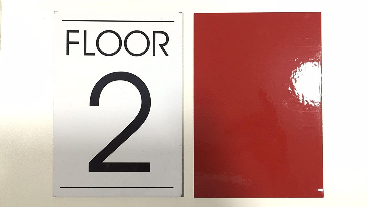 FLOOR NUMBER SIGN - 2ND FLOOR SIGN