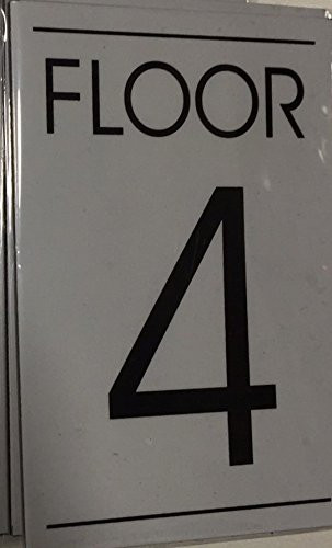 FLOOR NUMBER SIGN - 4TH FLOOR SIGN