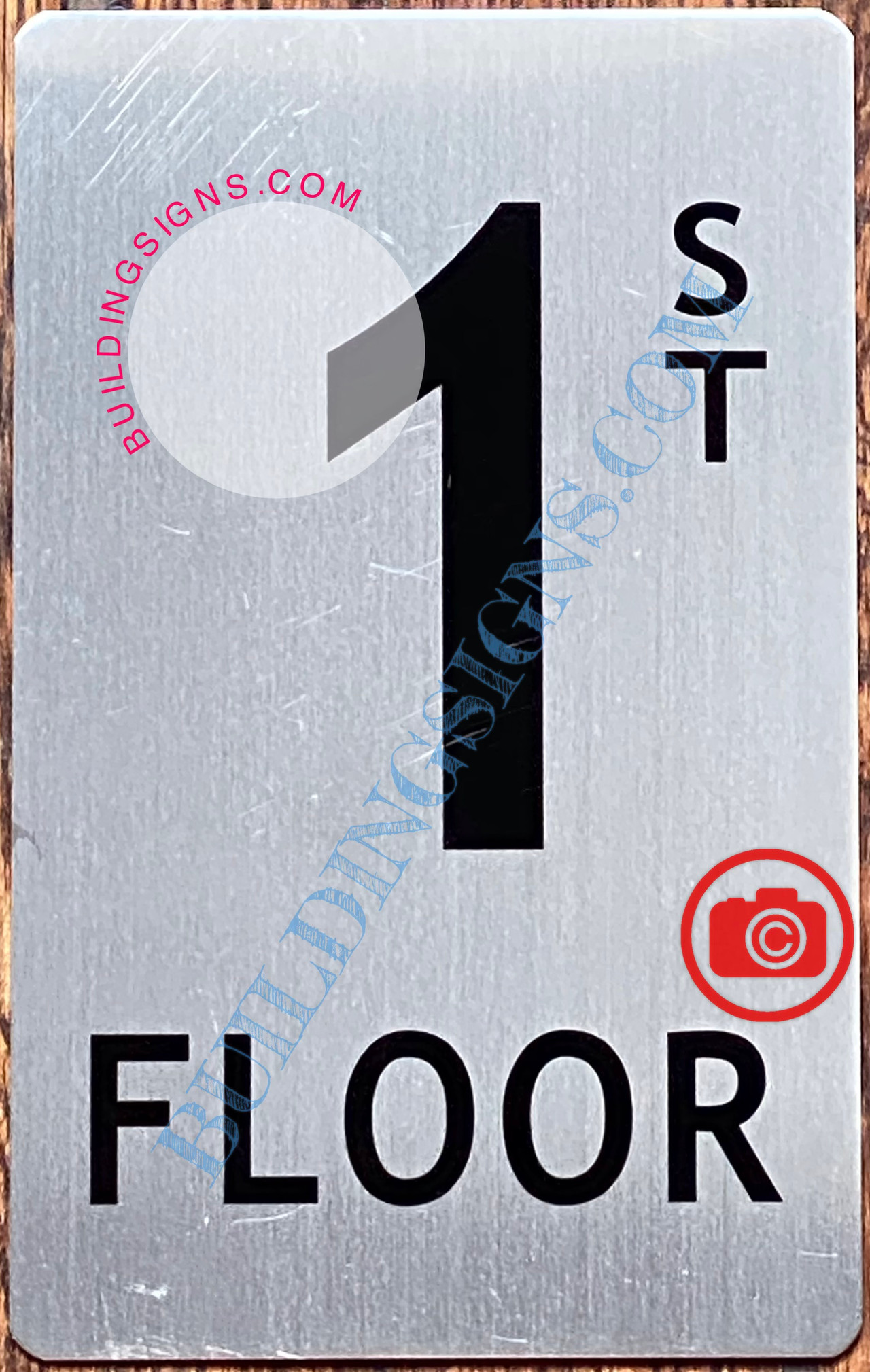 1ST FLOOR SIGN- SILVER (ALUMINUM SIGNS 8x5) - HPD-SIGNS.COM