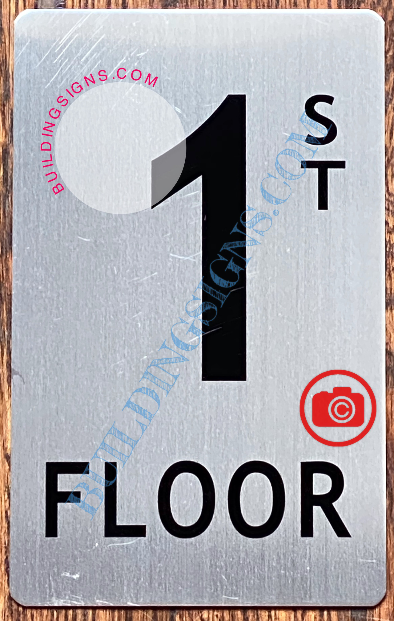 1ST FLOOR SIGN- SILVER (ALUMINUM SIGNS 8x5) - HPD-SIGNS.COM