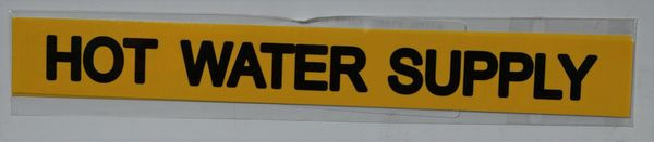 HOT WATER SUPPLY SIGN (STICKER ) (YELLOW)