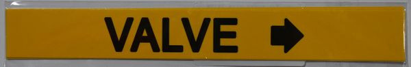 VALVE SIGN RIGHT ARROW