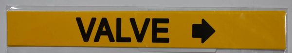 VALVE SIGN RIGHT ARROW