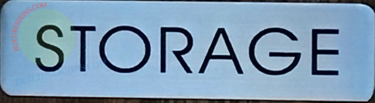STORAGE SIGN (2x7.75 BRUSH SILVER,ALUMINUM) - HPD-SIGNS.COM