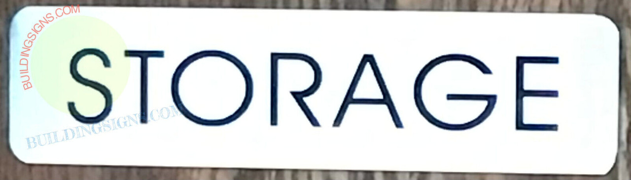 STORAGE SIGN (2x7.75 BRUSH SILVER,ALUMINUM) - HPD-SIGNS.COM
