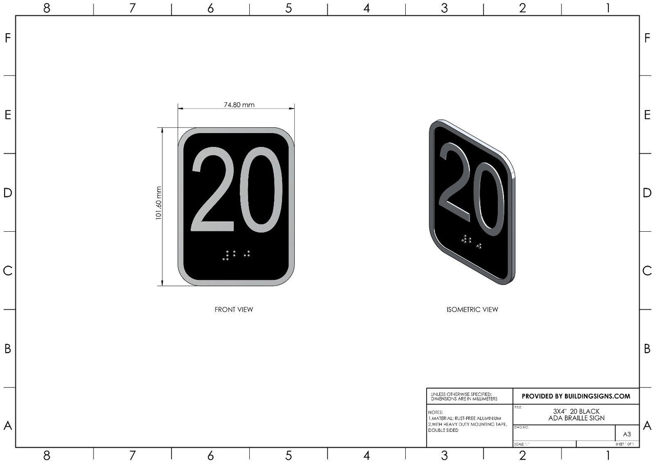 Elevator floor number 20 sign- Elevator Jamb Plate 20 ( 3x4, cast Iron ...