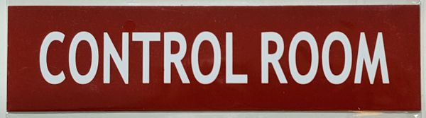CONTROL ROOM SIGN - RED