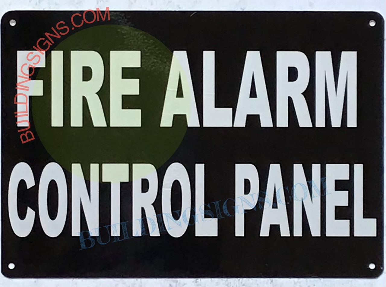 FIRE ALARM CONTROL PANEL SIGN (Black, ALUMINIUM, RUST FREE, 7x10 INCH)