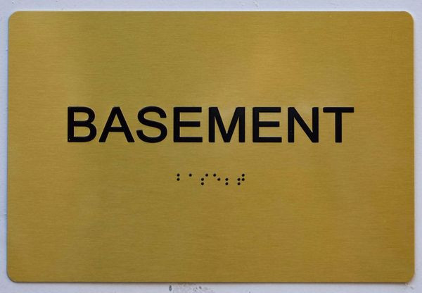 BASEMENT Sign -Tactile Signs