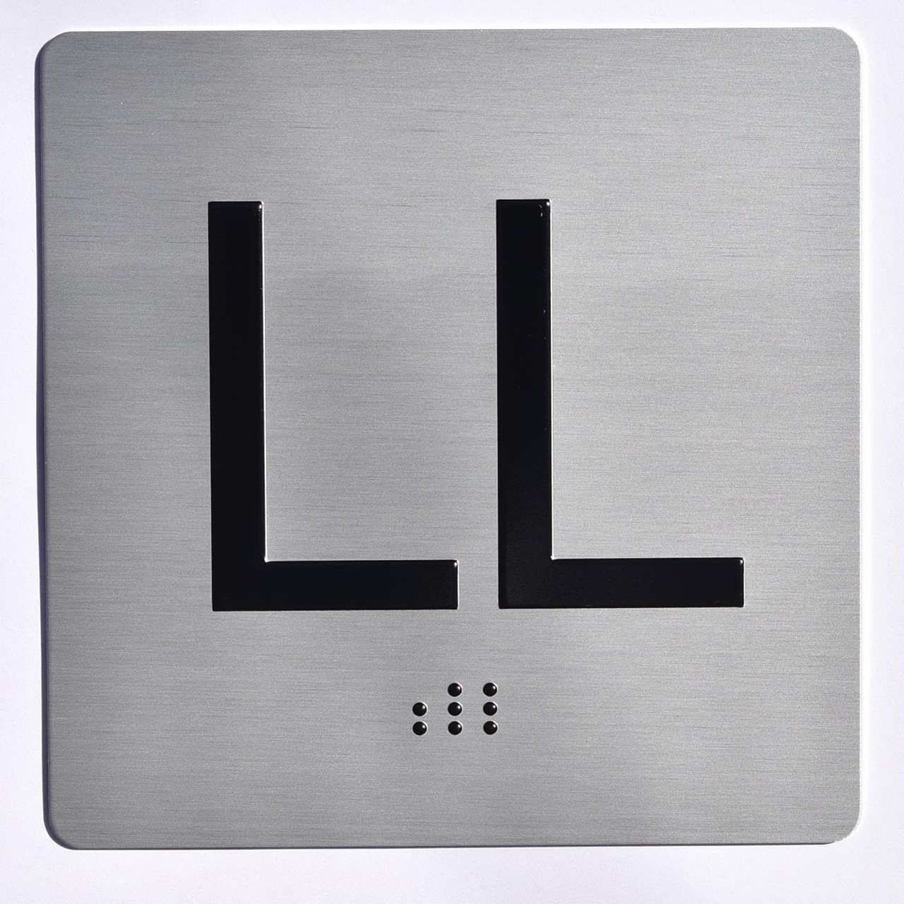 Elevator JAMB Plate with Braille - Elevator Floor Number Brush SILVER ...