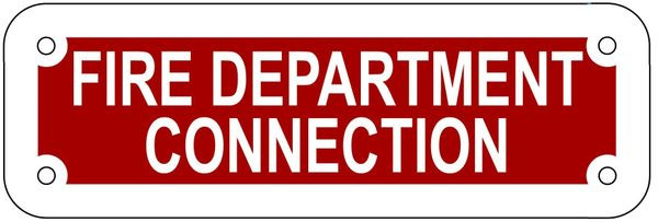 FIRE DEPARTMENT CONNECTION SIGN