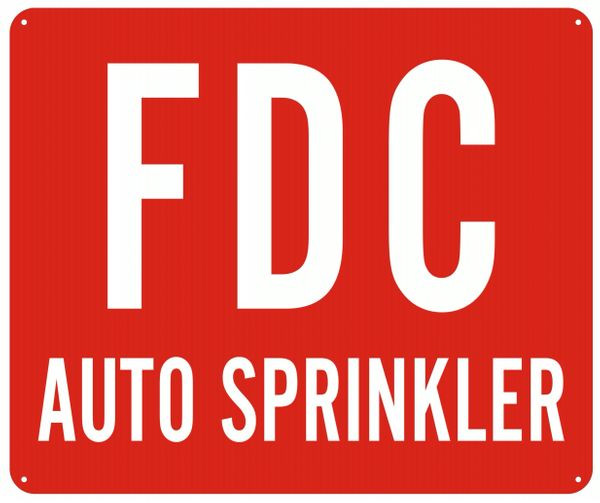 FDC AUTO SPRINKLER SIGN